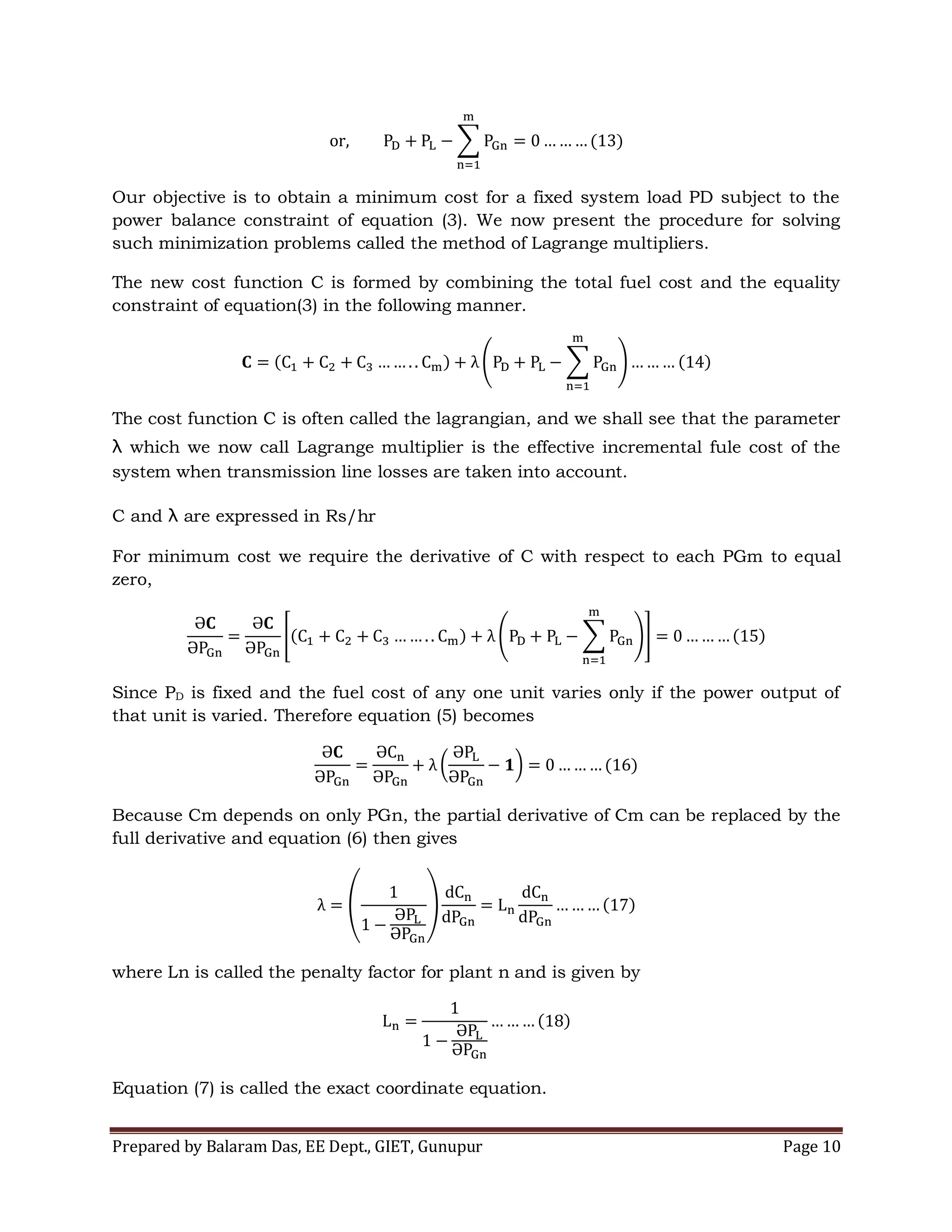 Economic Operation Of Power System Pdf Gas And Electric Home
