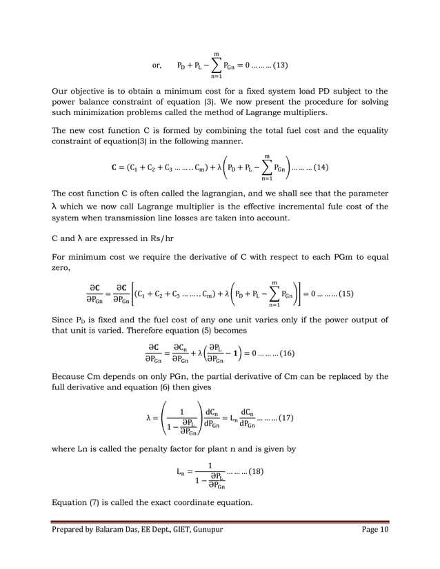 Economic operation of power system | PDF | Gas and Electric | Home ...