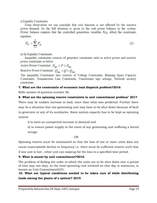 Economic operation of power system | PDF