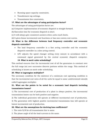 Economic operation of power system | PDF