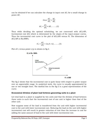 Economic operation of power system | PDF