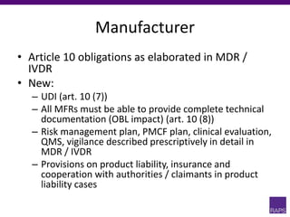 Regulation of Economic Operators under the MDR and IVDR | PPTX