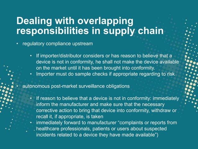 Economic operators and post market surveillance under the proposed EU ...