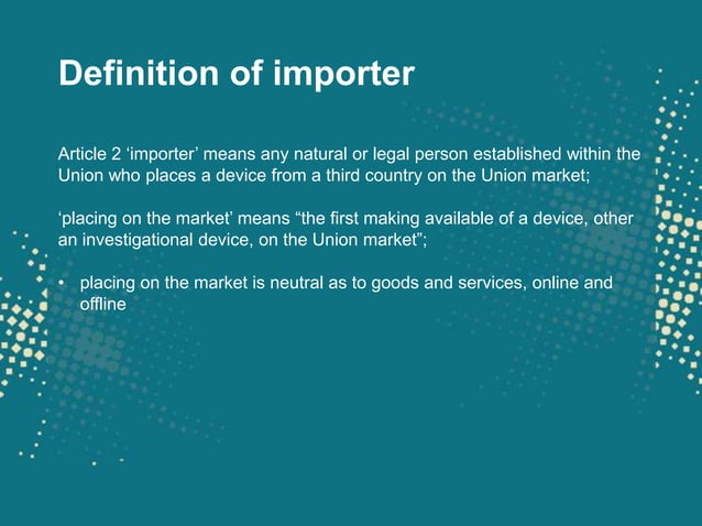 Economic operators and post market surveillance under the proposed EU ...