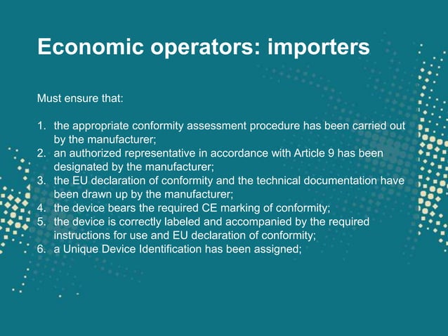 Economic operators and post market surveillance under the proposed EU ...