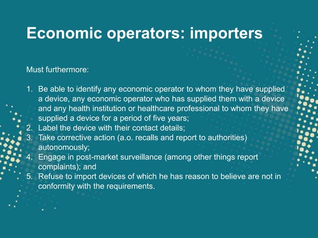 Economic operators and post market surveillance under the proposed EU ...