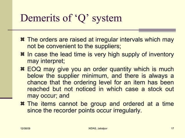 Economic Order Quality Eoq | PPT | Logistics | Business