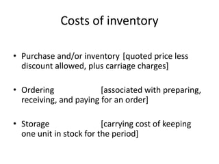 Economic order quantity | PPTX