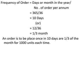Economic order quantity | PPTX
