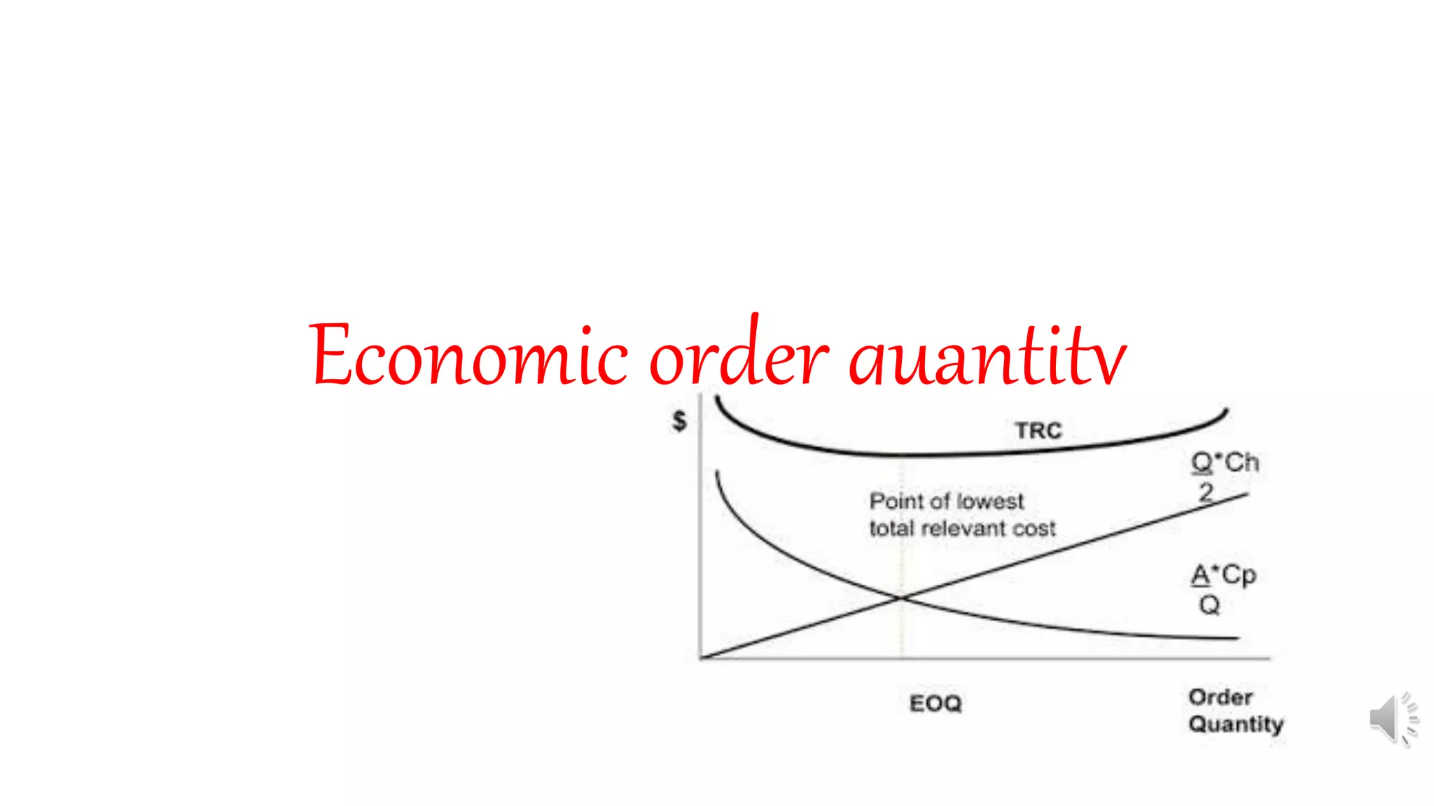 Economic order quantity | PPTX