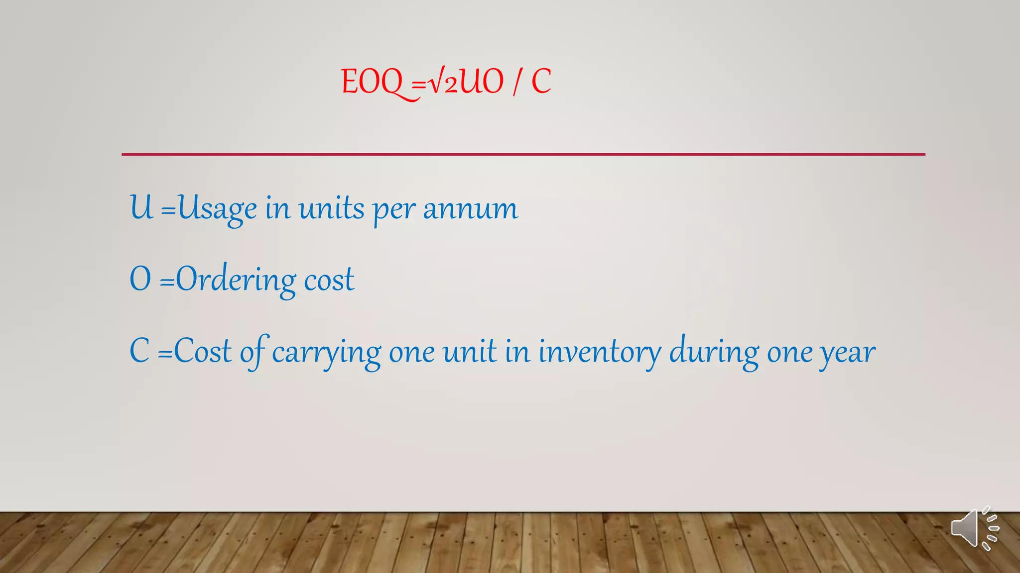 Economic order quantity | PPT
