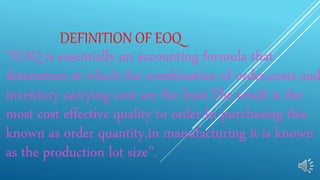 Economic order quantity | PPT