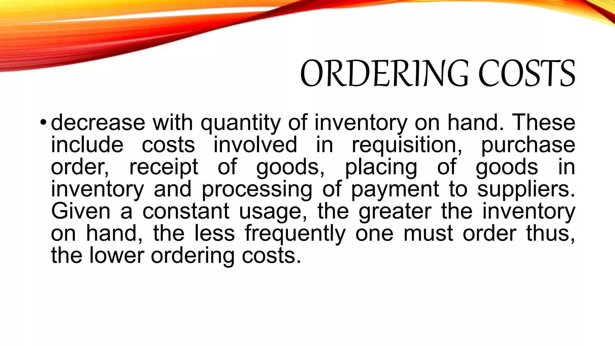 Economic order quantity (eoq) model | PPTX