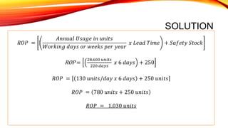 Economic order quantity (eoq) model | PPTX