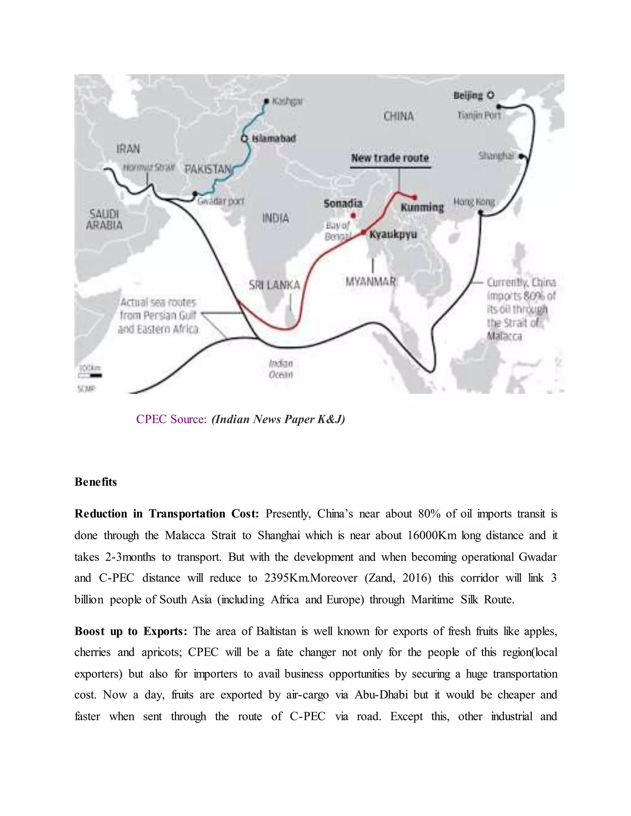 Economic outcomes through cpec | PDF