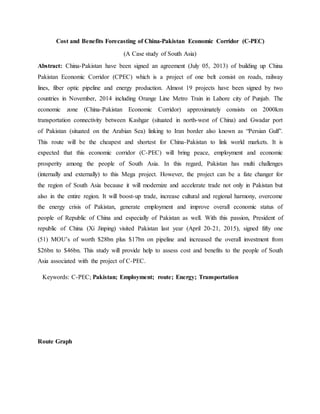 Economic outcomes through cpec | DOCX