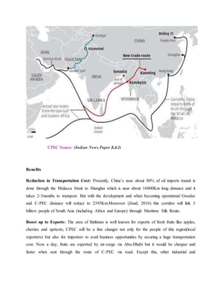 Economic outcomes through cpec | DOCX