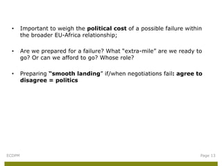 Economic partnership agreements where are we and what challenges for ...