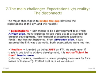 Economic partnership agreements where are we and what challenges for ...