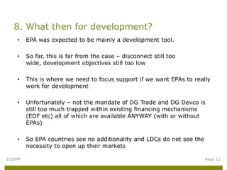 Economic partnership agreements where are we and what challenges for ...