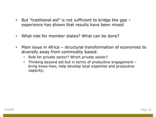 Economic partnership agreements where are we and what challenges for ...