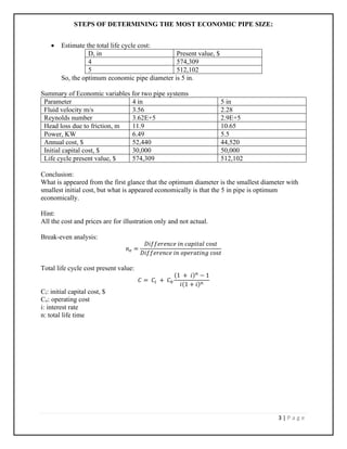 Economic pipe size | PDF
