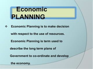 Economic planning | PPT