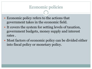 Economic policies | PPTX