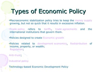 Economic policy | PPT