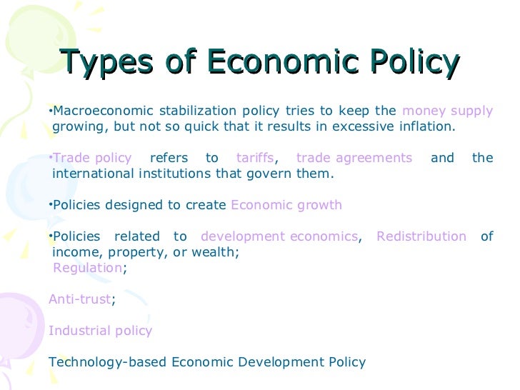 Economic Policy Economic Policy