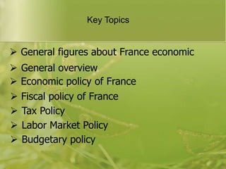 Economic policy of France | PPTX