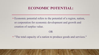 Economic potentials of Malakand division | PPTX