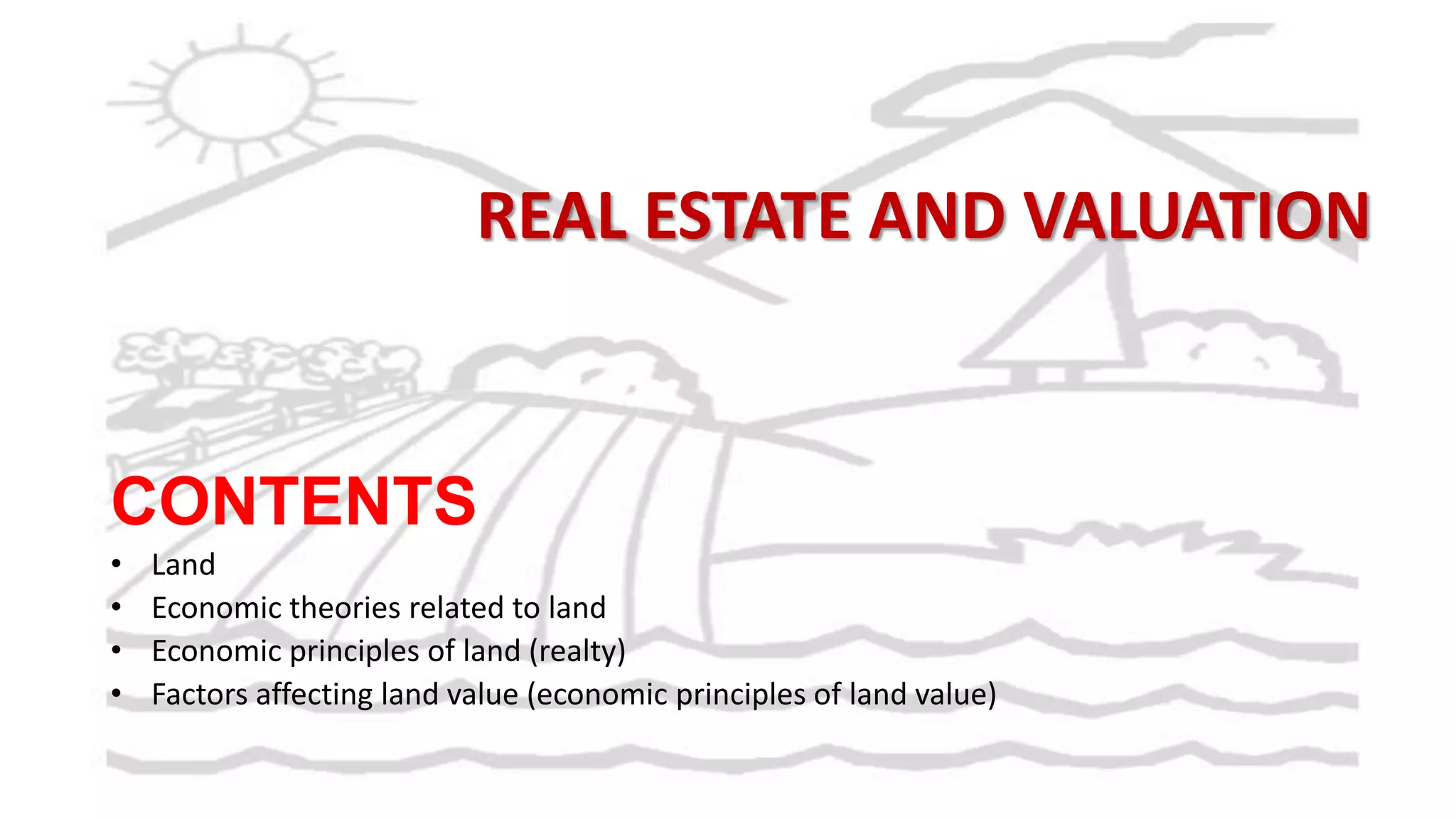 Economic principles of land (real estate) | PPTX