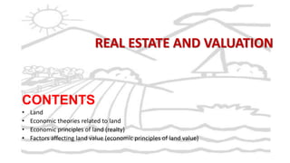 Economic principles of land (real estate) | PPTX