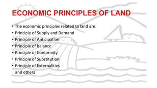 Economic principles of land (real estate) | PPTX