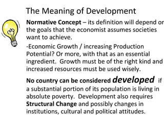 Economic problems of development | PPT
