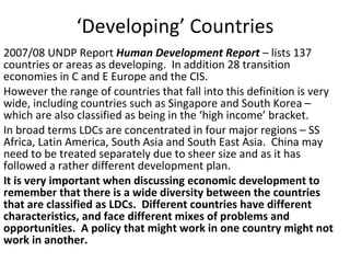 Economic problems of development | PPT