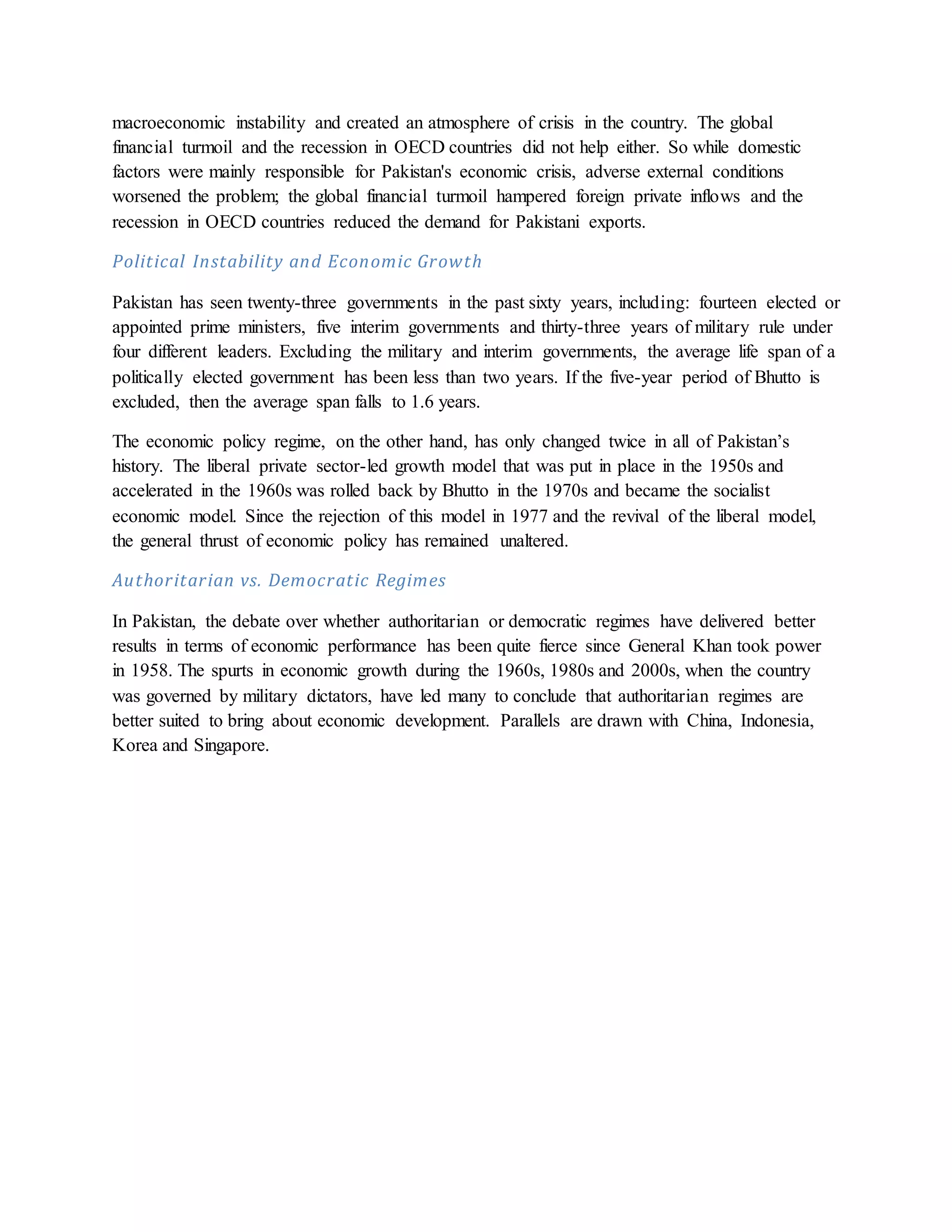Economic profile of_pakistan_1947-2014 | DOCX