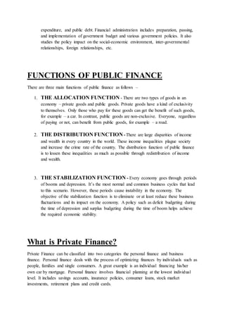 PUBLIC AND PRIVATE FINANCE | DOCX