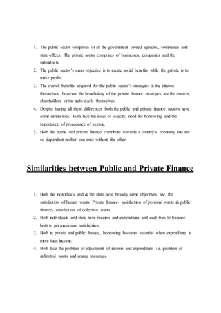 PUBLIC AND PRIVATE FINANCE | DOCX