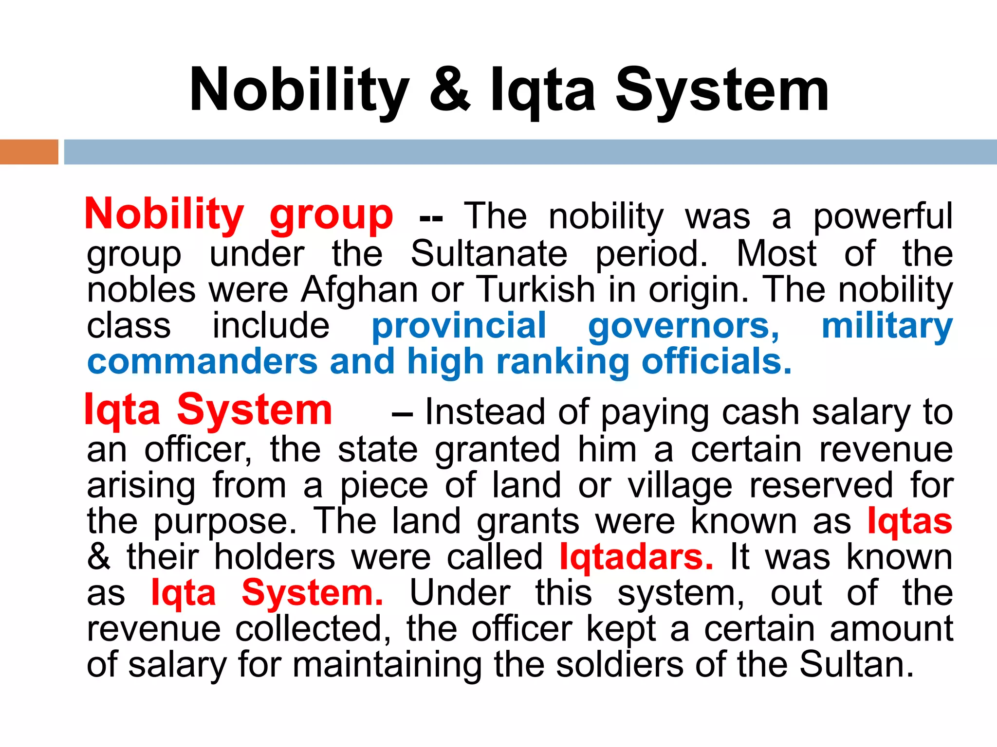 Economic prosperity & nobility under delhi sultanate | PPTX