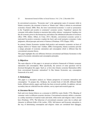 Economic Rationalism and Consumption: Islamic Perspective | PDF