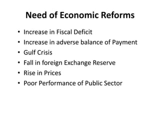 Economic reforms | PPTX | Business Accounting & Finance | Business