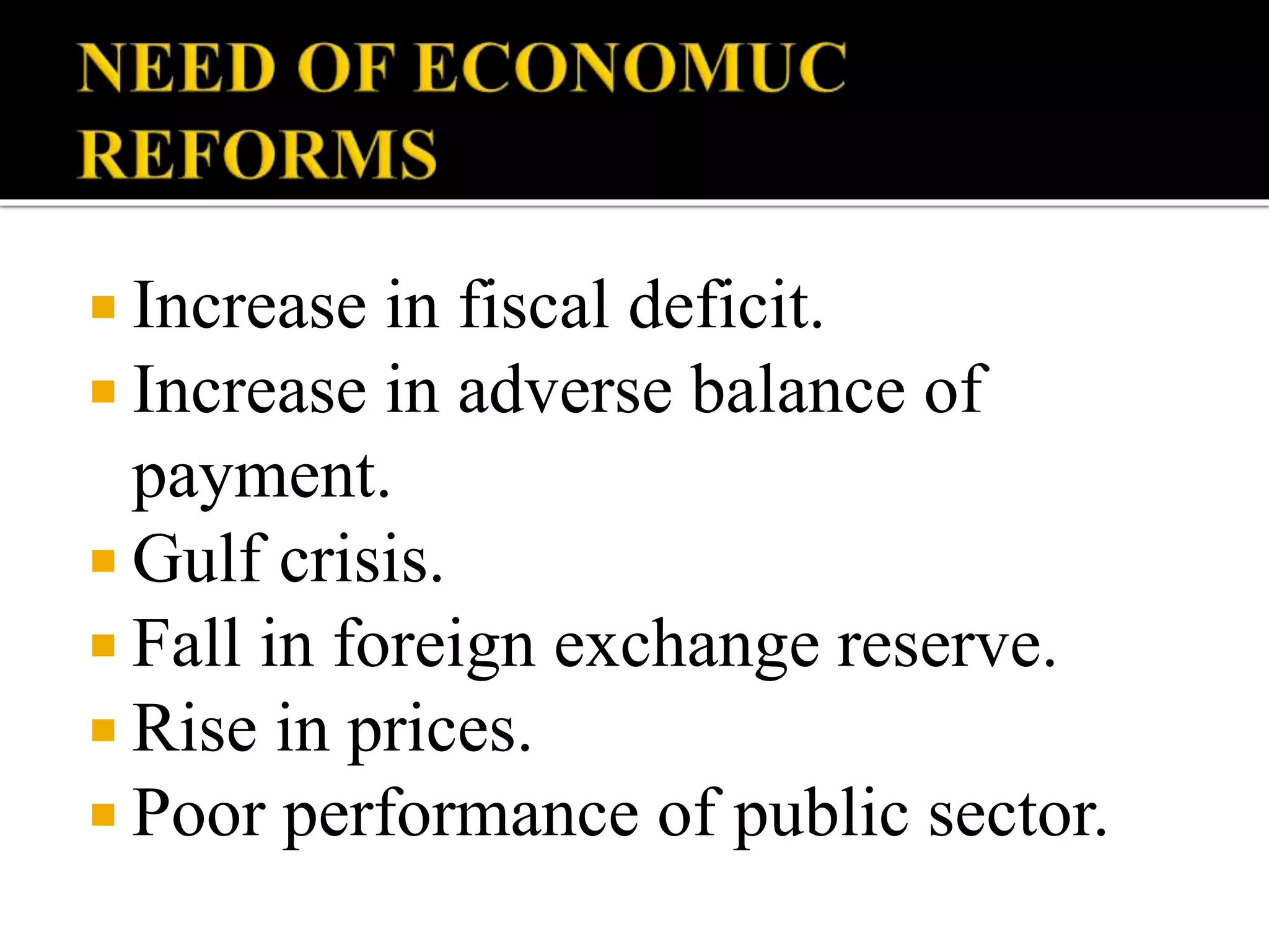Economic Reforms and Policy Implementation | PPT