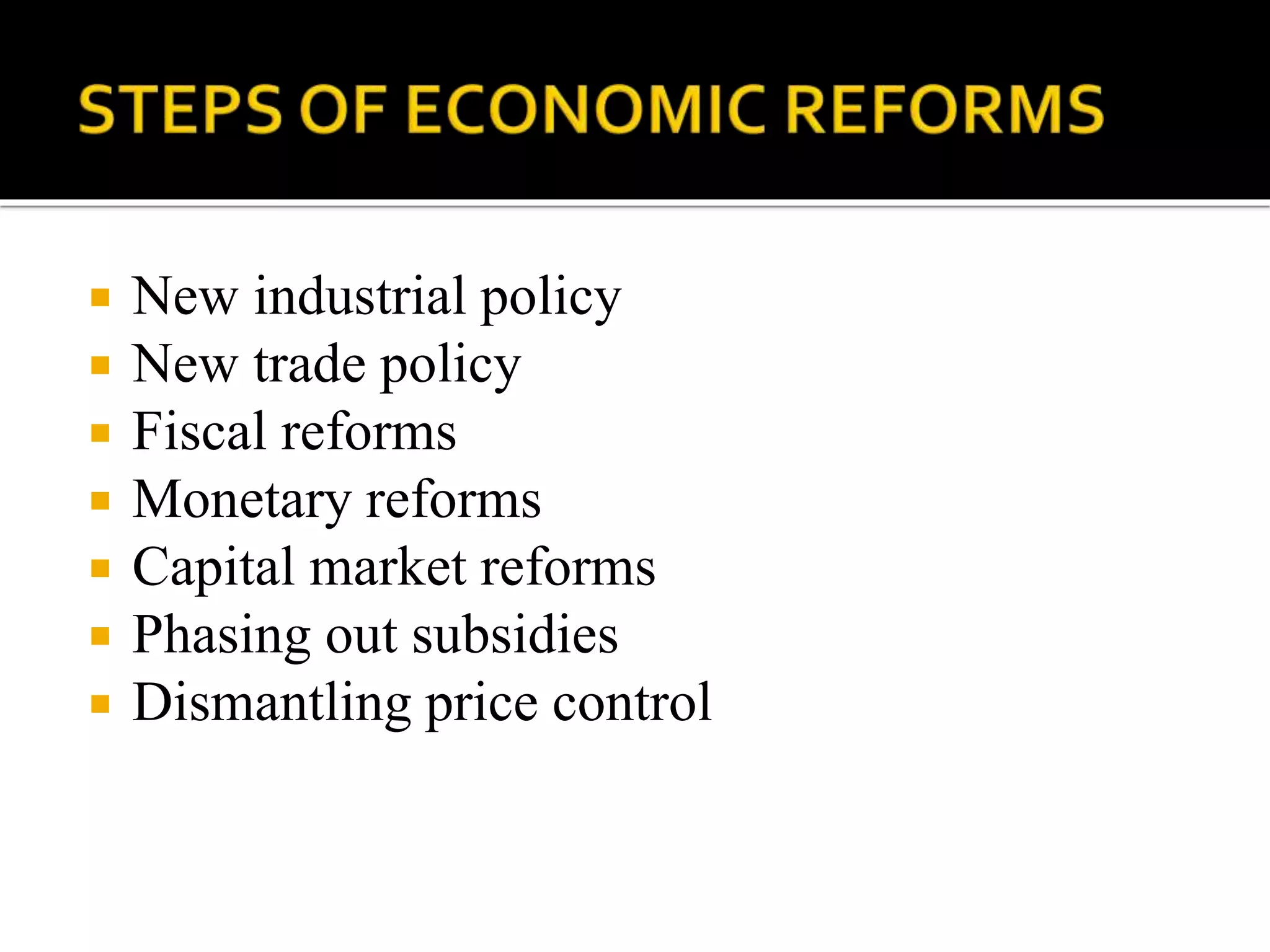 Economic Reforms and Policy Implementation | PPT