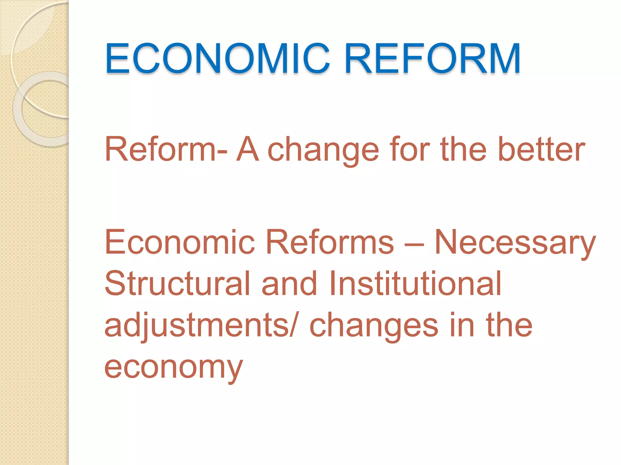 Economic Reforms | PPT