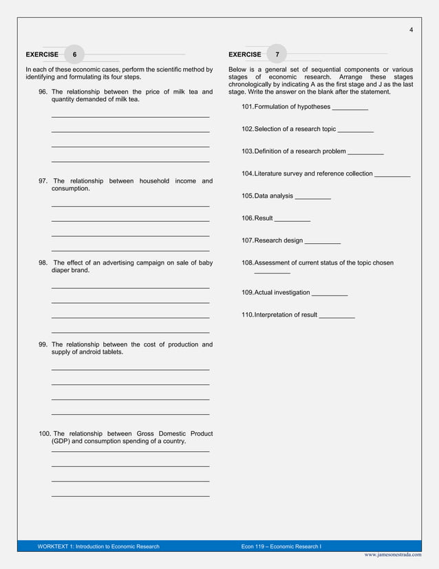 Economic Research Worktext | PDF