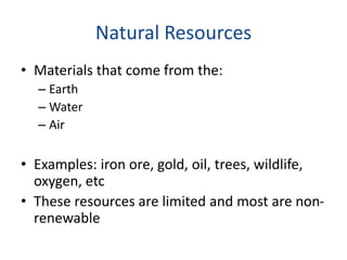 Economic resources | PPTX