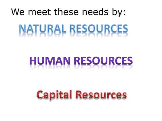 Economic resources (good) | PPT