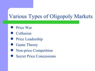 OLIGOPOLY & MONOPOLISTIC COMPETITION | PPT